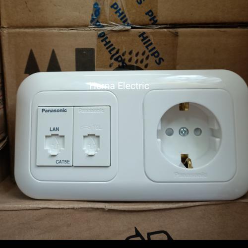 Jual Stop Kontak WEJP 11212-7 CP + Outlet Data Cat 5e + Telpon ...