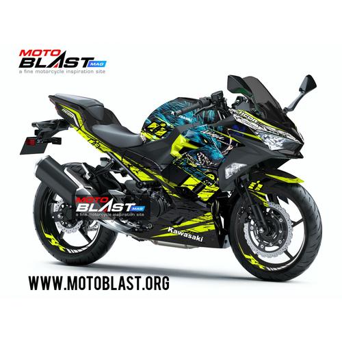 Jual Decal Sticker Motor Motoblast-Ninja 250R Fi 2018 Livery Icon ...