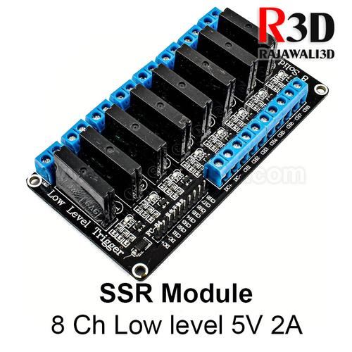 Jual Relay Module SSR 250V 8 Channel 5V Low Level Trigger 2A Arduino ...