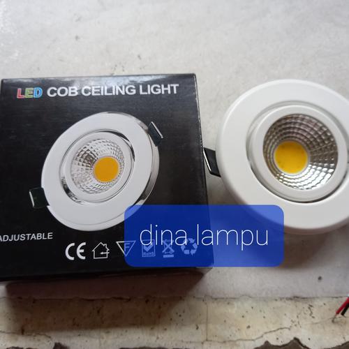 Jual lampu downlight led cob 5w kuning/putih/lampu led cob tanam/inbow ...