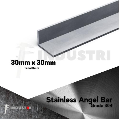 Jual siku stainless 304 3mm x 30mm x 30mm | sus 304 angel bar - Kota ...