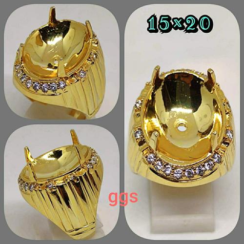 Jual ring cincin alpaka super/emban/cangkang mewah warna kuning/putih ...