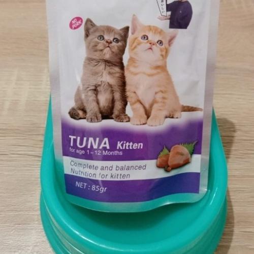 Jual makanan kucing life cat sachet 85 gram tuna kitten 24 sachet ...