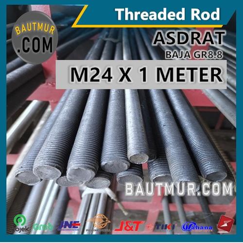 Jual THREADED ROD ASDRAT BAJA GR8.8 M24X1METER - Kab. Bekasi - BAUT MUR ...