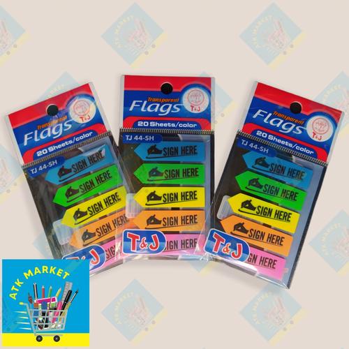 Jual 5 Warna sticky notes panah Tom & Jerry (SIGN HERE) plastik ...