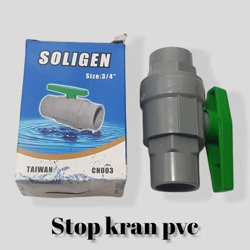 Jual stop kran pvc 1/2 sama 3/4 SOLIGEN / stok kran plastik - Ukuran 3. ...