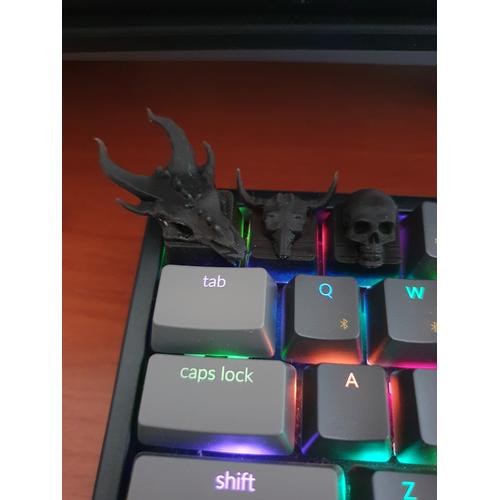 Jual Keycaps mechanical keyboard artisan Skull Hitam - Human skull ...