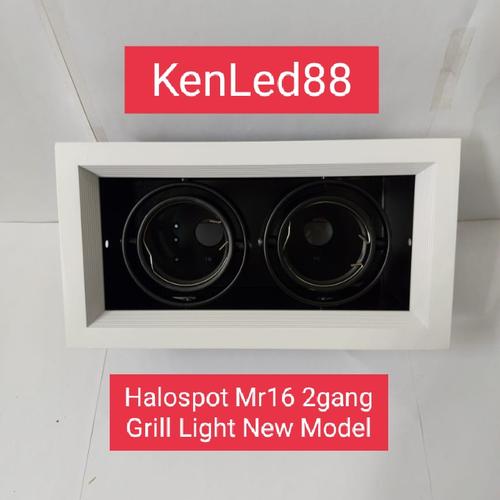 Jual Kap lampu Halospot Tabung Mr16 2Gang 2Lampu Housing Grill Light isi 2 - Hitam - Jakarta ...