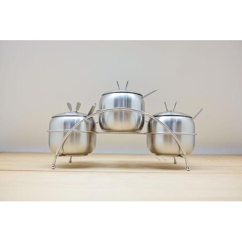 Jual CORFU CONDIMENTS SET TEMPAT BUMBU GULA SAMBAL PUTAR STAINLESS ...