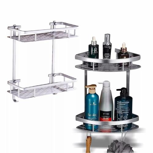 Jual Rak sabun 2 susun / rak shampoo / rak sudut kamar mandi - bulat ...