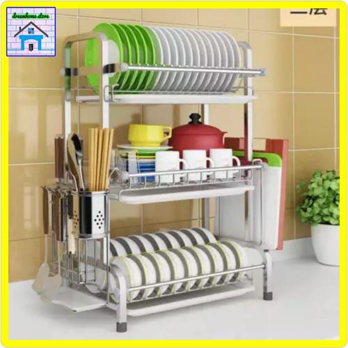 Jual Rak Piring Rak Pengering Piring Stainless Anti Karat Rak Cuci ...