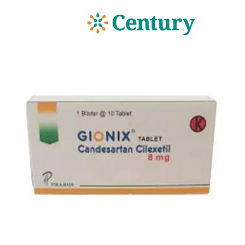 Jual gionix 8mg tab 10's 1 strip isi 10 tablet / candesartan 8mg ...