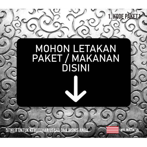 Jual Sign Paket Taruh Disini Sign Kurir Antar Barang Sign Board Akrilik ...