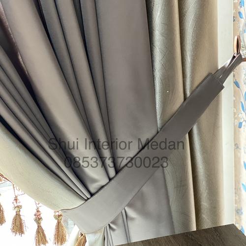 Jual Tali Ikat Kain Gorden Bahan Kain Model Polos Warna Abu Kilat ...
