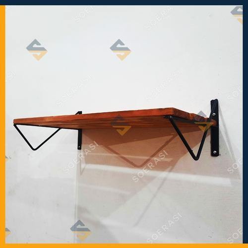 Jual Rak Besi Siku Ambalan Kayu Rak Besi Tempel Rak Besi - Natural ...