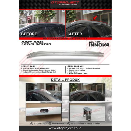 Promo Roof Rail Aluminium All New Toyota Innova Reborn 2015 UP Design ...
