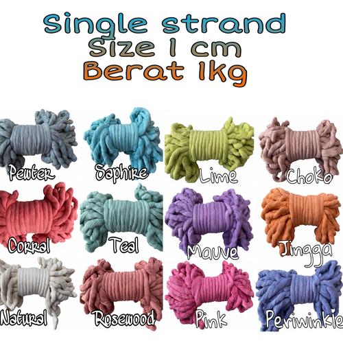 Jual tali macrame single strand 1 ply size 10mm - Rosewood - Kab ...