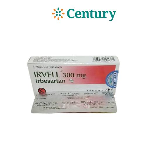 Jual IRVEL 300 MG 1 BLISTER 10 TABLET/IRBESARTAN 300 MG/OBAT JANTUNG ...