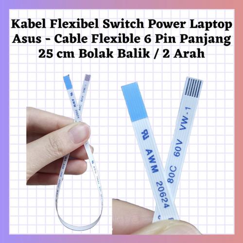 Jual Kabel flexible switch power laptop ASUS - DVD 6 pin 25cm 2 arah ...
