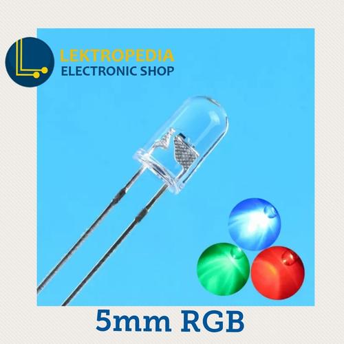 Jual Led 5mm RGB 3 warna Clear 5 mm Colorfull Bening merah hijau biru ...