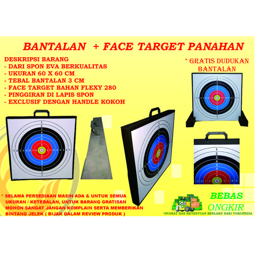 Jual BANTALAN TARGET PANAHAN FACE TARGET EVA SPON 60 X 60 X 3 CM - Kota ...