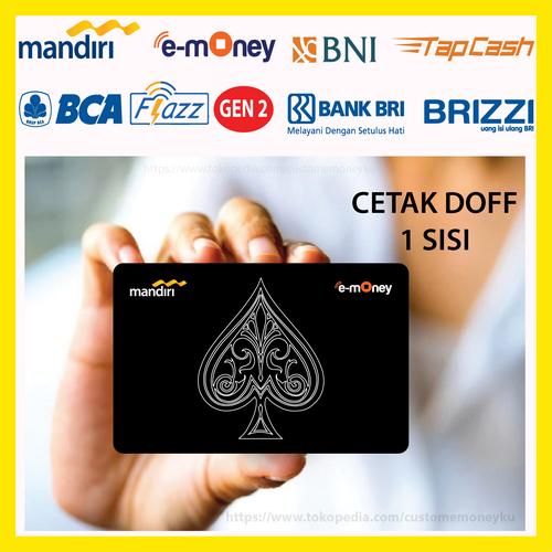 Jual Kartu Etoll MANDIRI EMONEY Design Kartu Remi Waru Hitam - 1 SISI ...