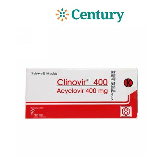 Jual CLINOVIR 400MG 1 STRIP 10 TABLET / ACYCLOVIR / ANTI VIRUS ...