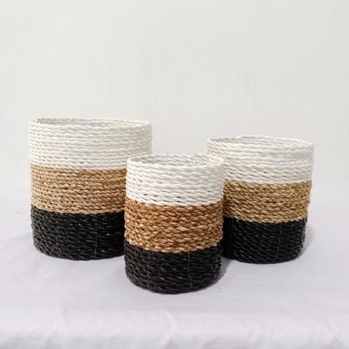 Jual COVER POT BUNGA TANAMAN ANYAMAN SEAGRASS DEKORASI / KERANJANG ...