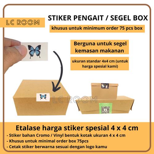 Jual CUSTOM CETAK STIKER PRINT LOGO SEGEL BOX DUS KOTAK HAMPERS PAPER ...