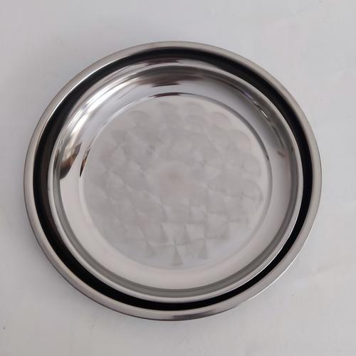 Jual Nampan Baki Tray Piring Bulat Stainless Multi Fungsi Diameter 30 ...