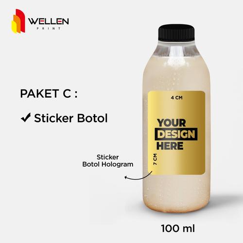 Jual Cetak Sticker Label botol Gold custom / print stiker Kemasan Kopi ...