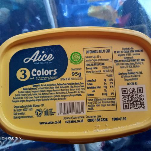 Jual Es krim Aice 3 Colors Rasa coklat vanilla Strawberry - Kab ...