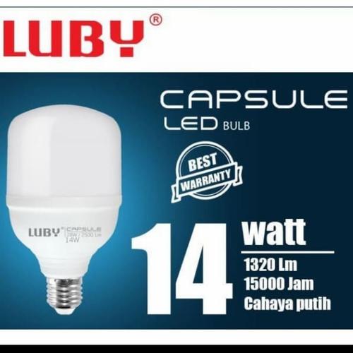 Jual Bohlam Lampu LED 14 Watt Luby New Generation Capsule Cahaya Putih ...
