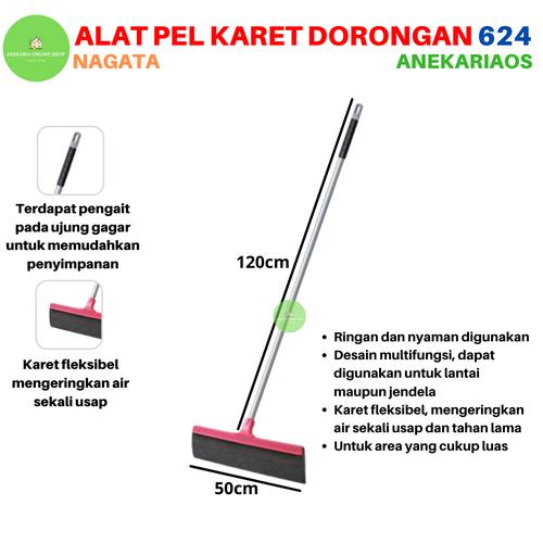 Jual Alat Pel Dorongan Air Karet Tangan 624 Nagata - Merah Muda ...