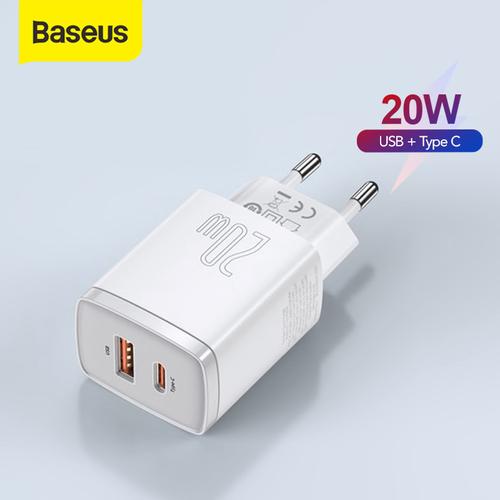 Jual ADAPTOR BASEUS COMPACT KEPALA CHARGER USB + TYPE C IPHONE SAMSUNG ...