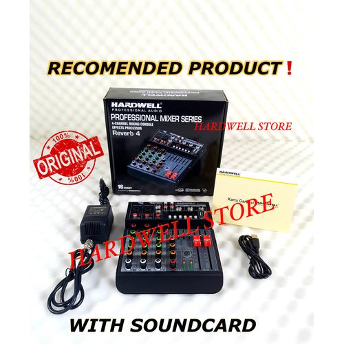 Jual Mixer HARDWELL 4 Channel REVERB 4 ORIGINAL Mixer Recording Soundcard - Jakarta Utara ...