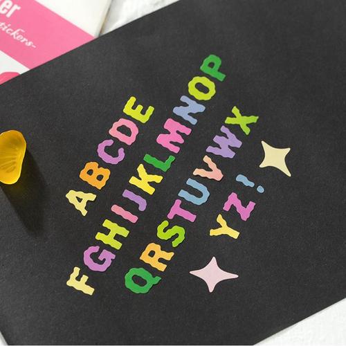 Jual Fuzzy Letters Numbers Stickers Alphabet Stiker Alfabet Abjad Angka ...