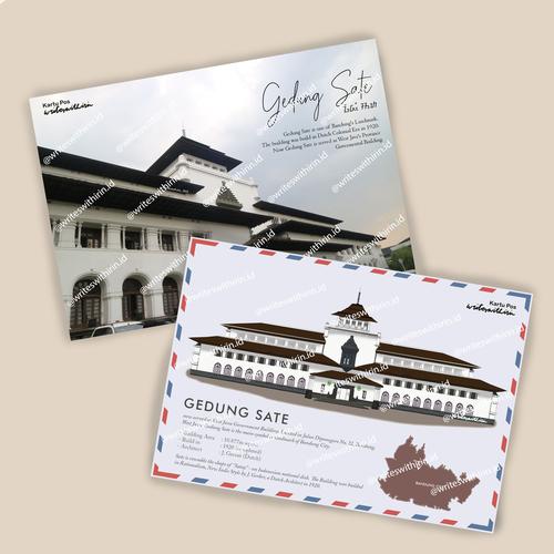 Jual (writeswithirin) Kartu Pos/ Postcard Gedung Sate, Bangunan ...