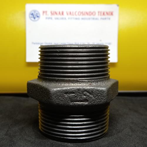 Jual DOUBLE NEPLE BESI HITAM TSP / DOUBLE NEPLE STEAM TSP " 1½ INCH ...