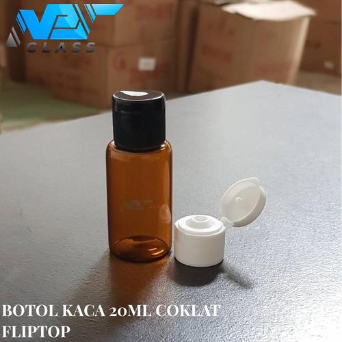 Jual botol kaca 20ml coklat amber tutup fliptop / botol fliptop 20ml kaca - Hitam - Kota Bekasi ...