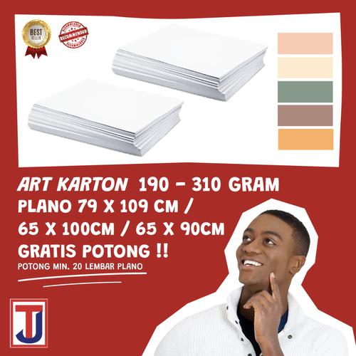 Jual Kertas ART KARTON / ART CARTOON UKURAN PLANO / A4 / F4 ECERAN ...