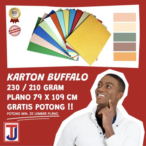 Jual Kertas Karton Buffalo Bufalo Ukuran PLANO / F4 / A4 Biru Kuning ...