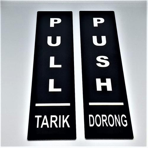 Jual Sign PUSH PULL Dorong Tarik Akrilik Signboard UV Print - Jakarta ...