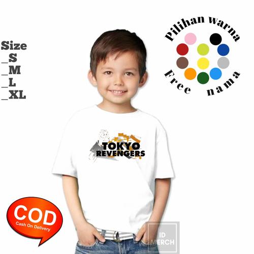 Jual baju anak/kaos anak bahan polyester logo gambar tokyo revengers ...