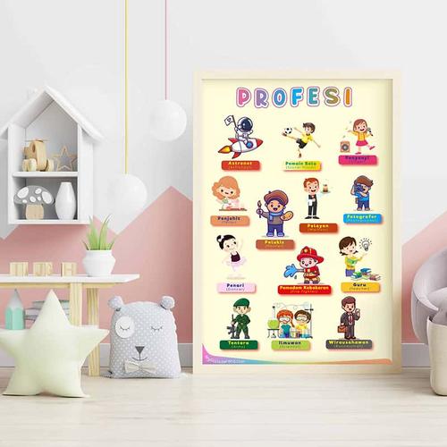 Jual Poster PROFESI Pendidikan Anak TK PAUD SD Bilingual Dua Bahasa ...