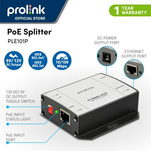 Jual POE Spliter PROLiNK PLE101P (5V/12V Dual Output) - Kota Surabaya ...