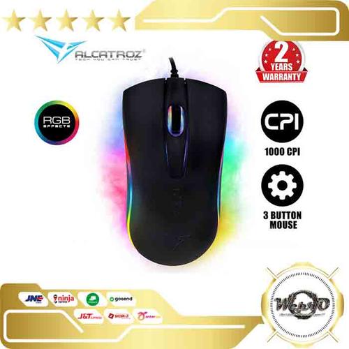Jual ALCATROZ ASIC 9 RGB FX 1000 CPI USB WIRED - MOUSE GAMING RGB ...