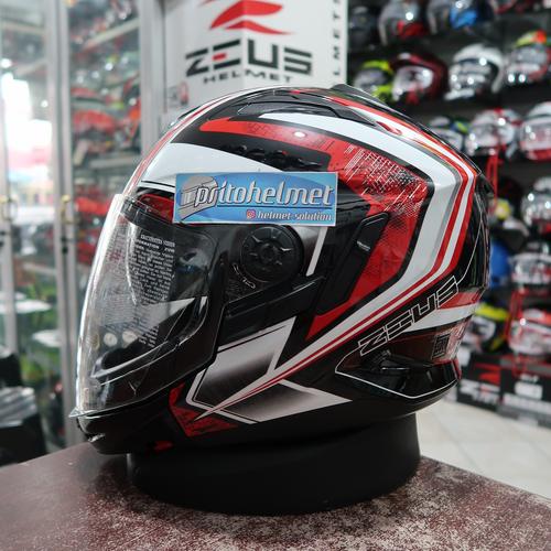 Jual Zeus 613C Black White Red 2Visor Modular - XL - Kab. Sleman ...