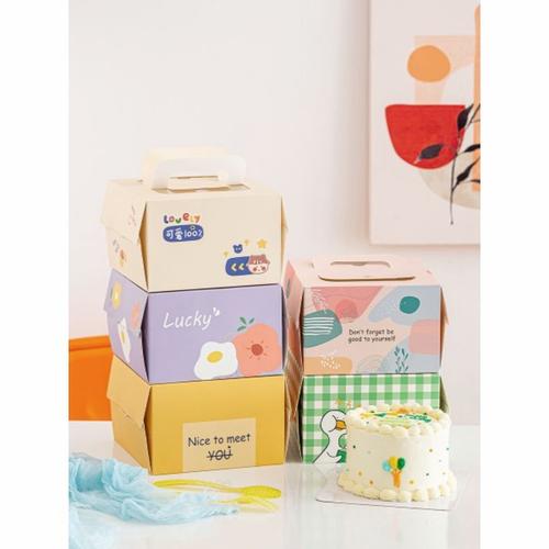 Jual KOTAK KUE TART KECIL 16x16cm KAWAI LUCU KOTAK KUE KOREAN CAKE MINI ...