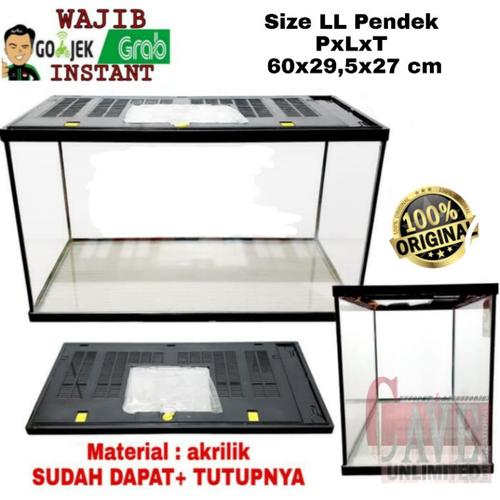 Promo Terrarium gex nikita 60 cm LL pendek ceper kandang reptile + tutup - Kota Depok - reptile ...